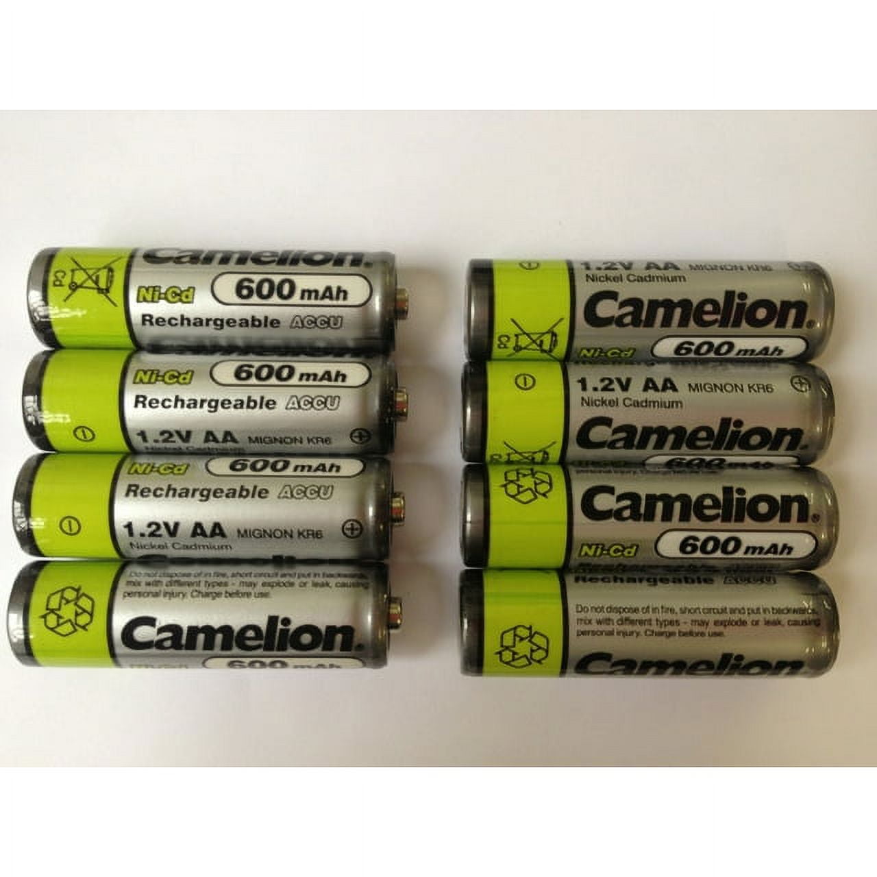 Camelion AA Rechargeable NiCD Batteries 600mAH 12 Pack - Walmart.com