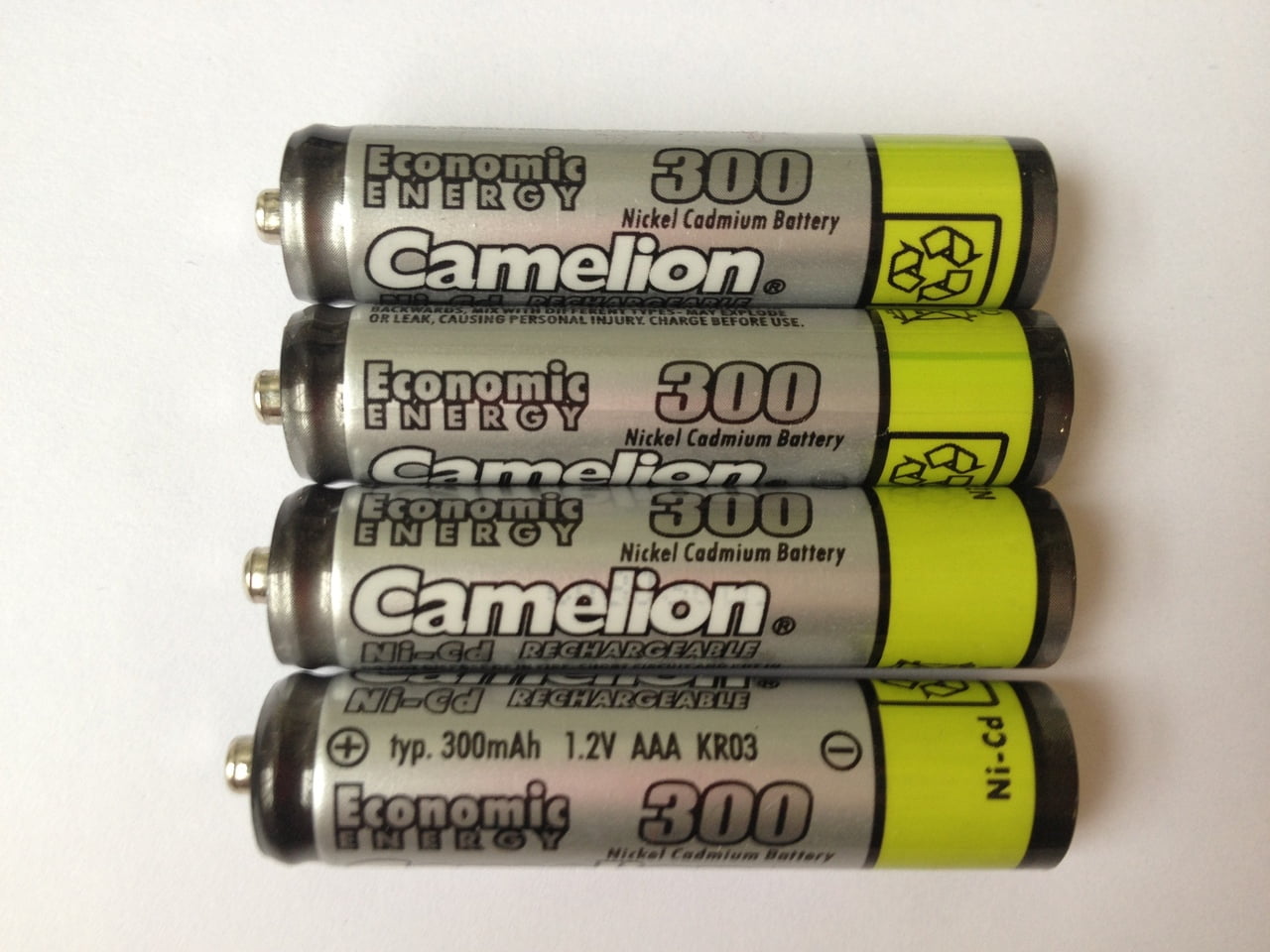 Camelion AAA Rechargeable NiCD Batteries 300mAH 12 Pack - Walmart.com