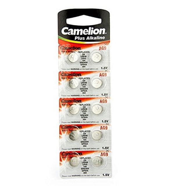 Camelion AG9 Button Cell Batteries, Alkaline Button Battery, 1.5V 10pcs ...