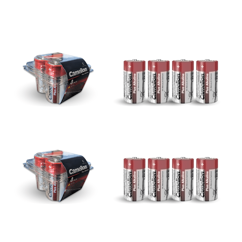 Camelion C Plus Alkaline Batteries Plastic Tub 8 Count - Walmart.com