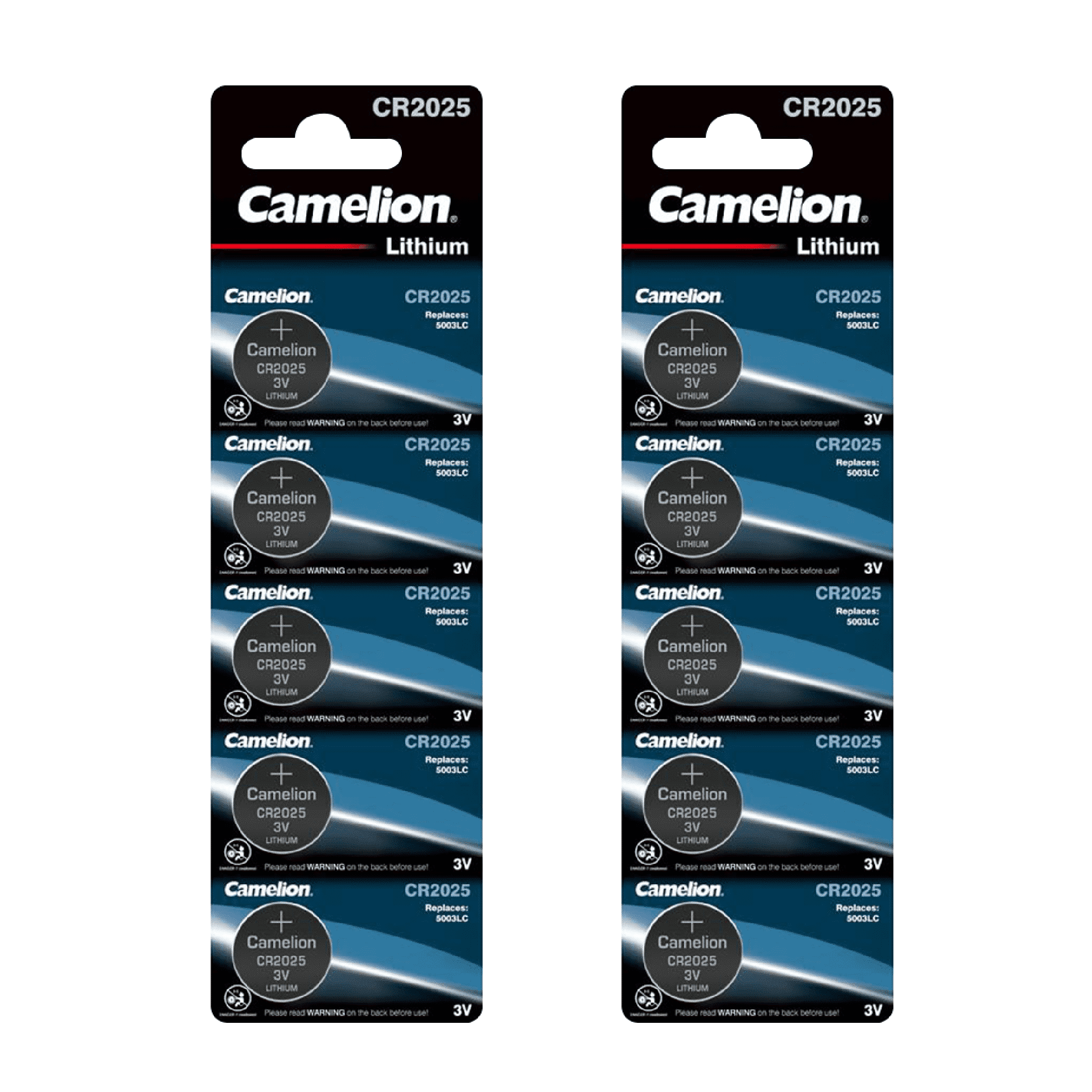 20 Count Pack (4x 5pc Cards) CR2025 Lithium Primary Coin Cell Batteries ...