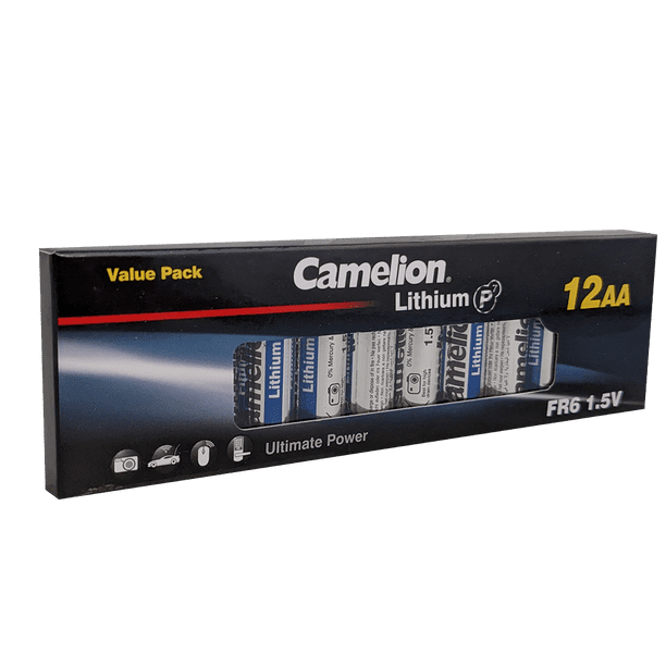 Camelion P7 AA Lithium Primary 12pk Retail & Shipping Box - Non ...