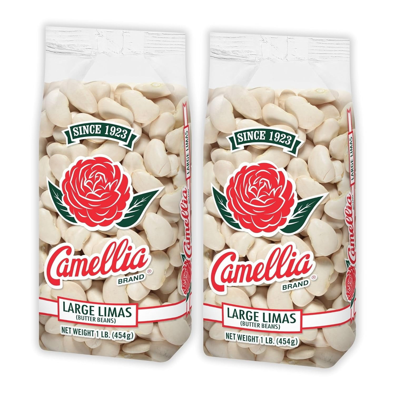 Camellia, Dry Large Lima Beans, 1lb, 2pk, Non-GMO, gluten-free ...