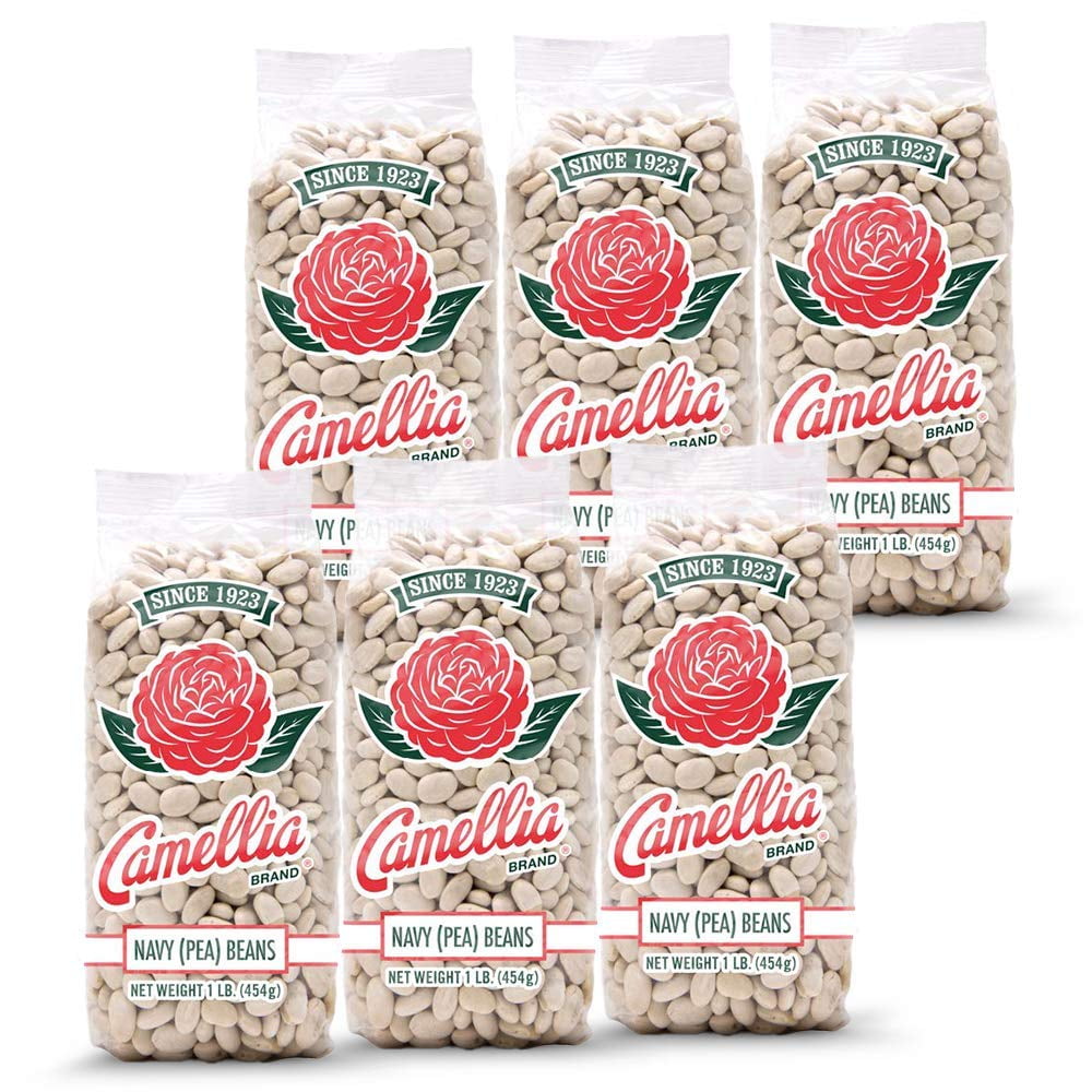 Camellia Navy Beans Peas 1 Pound - 6 Pack - Walmart.com