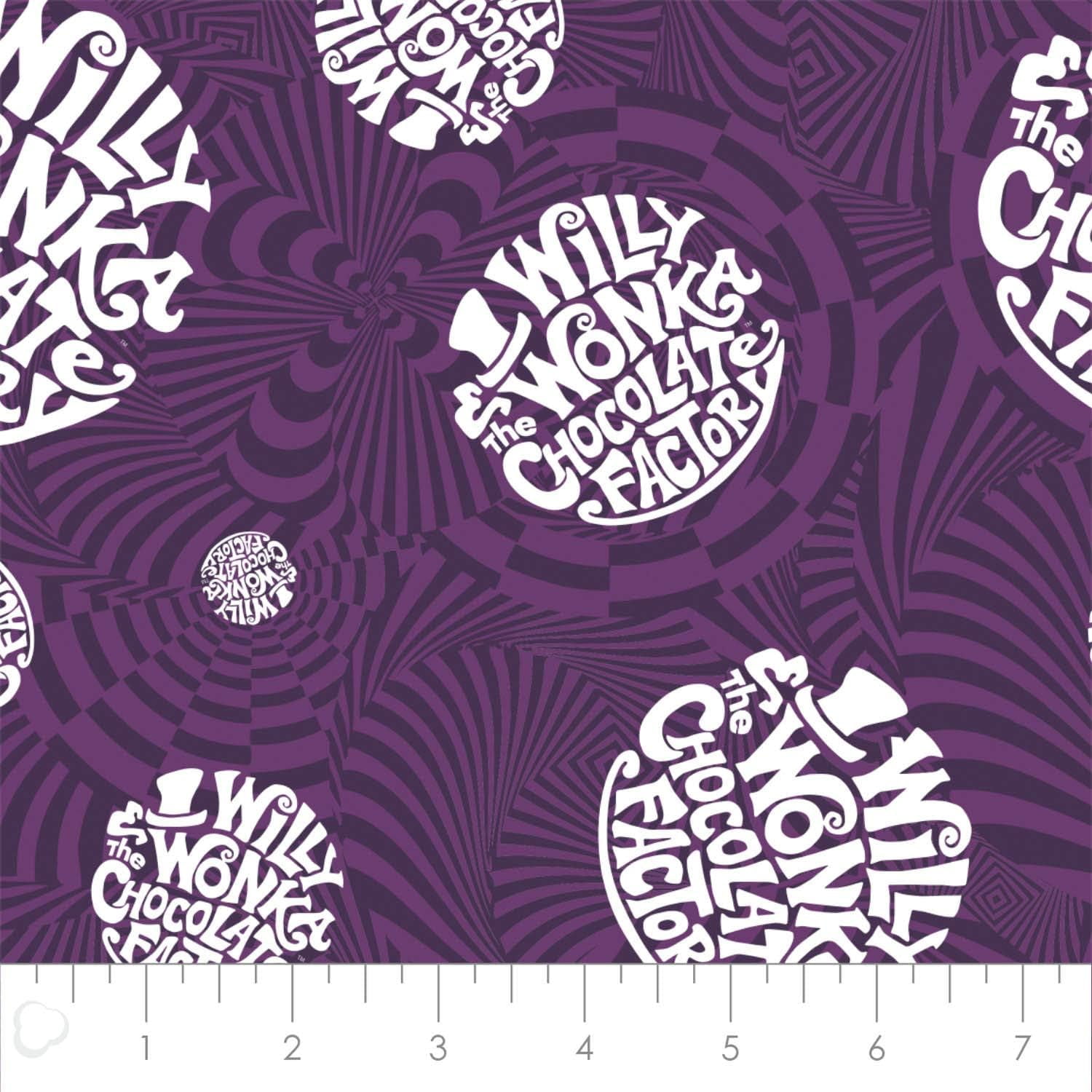 Camelot Fabrics Willy Wonka Wonka in Purple 100% Cotton Fabric sold by ...