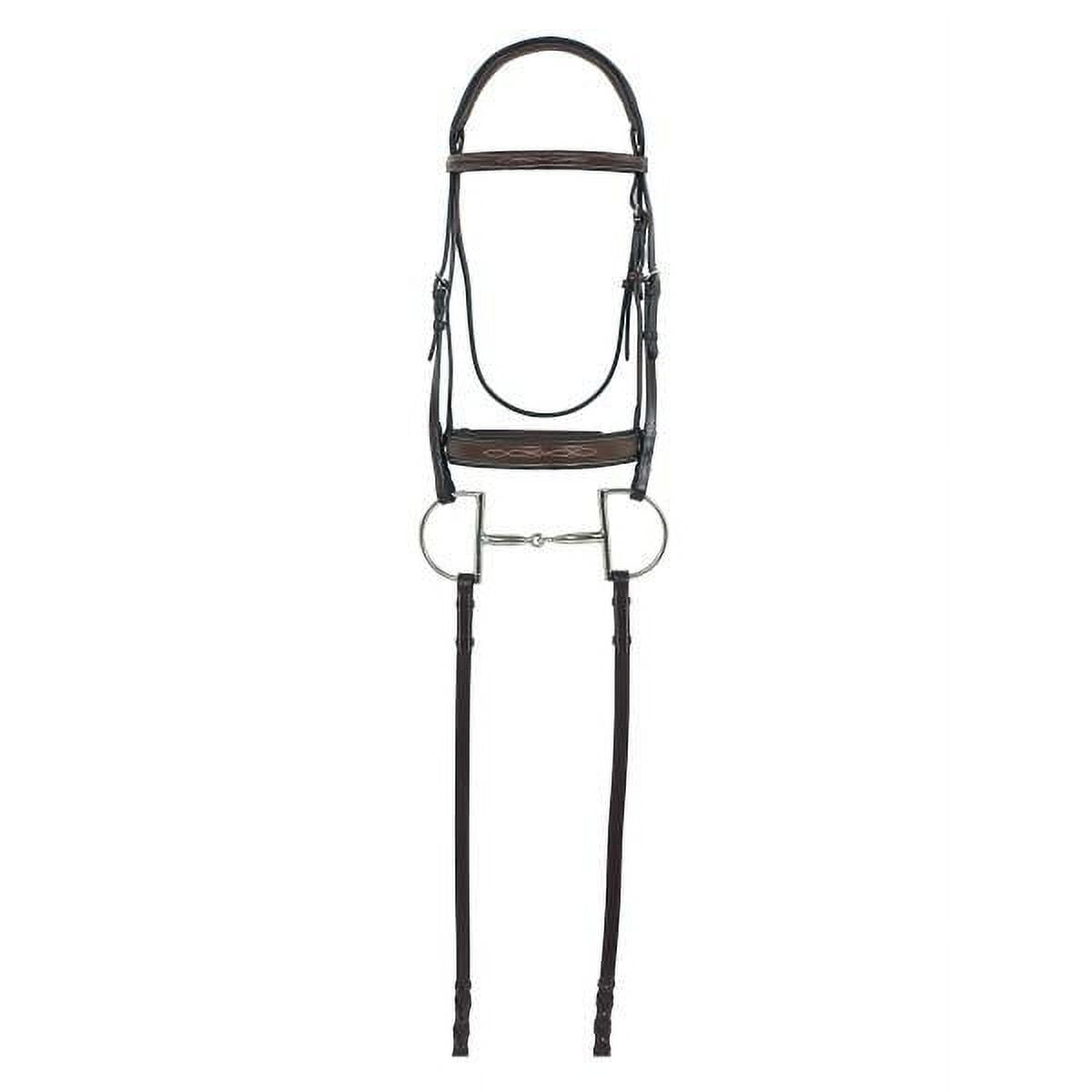 Camelot Gold RCS Fancy Raised Wide Nose Padded Bridle with Reins ...