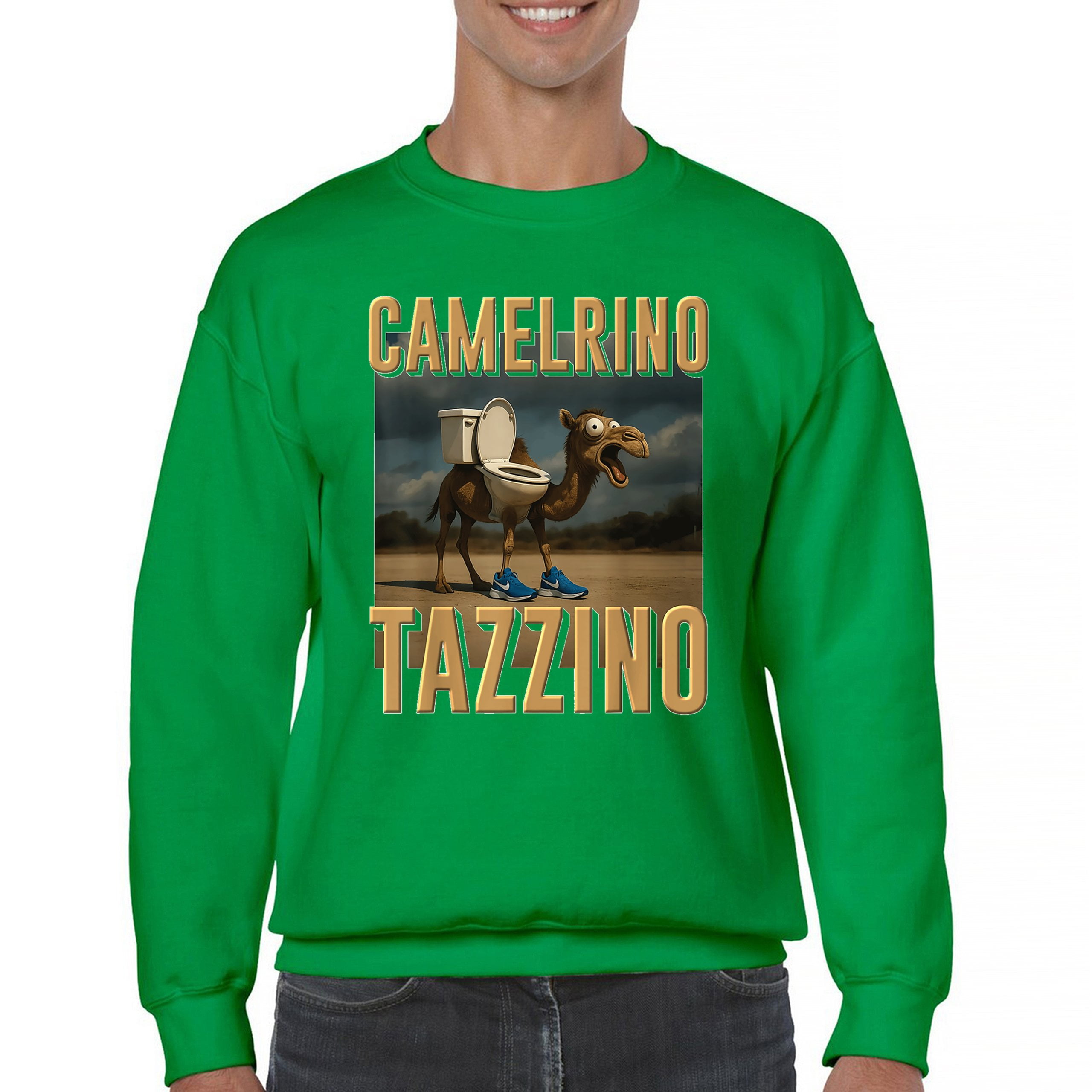 Camelrino Tazzino Crewneck Sweatshirt Funny Italian Brainrot Gen Z ...