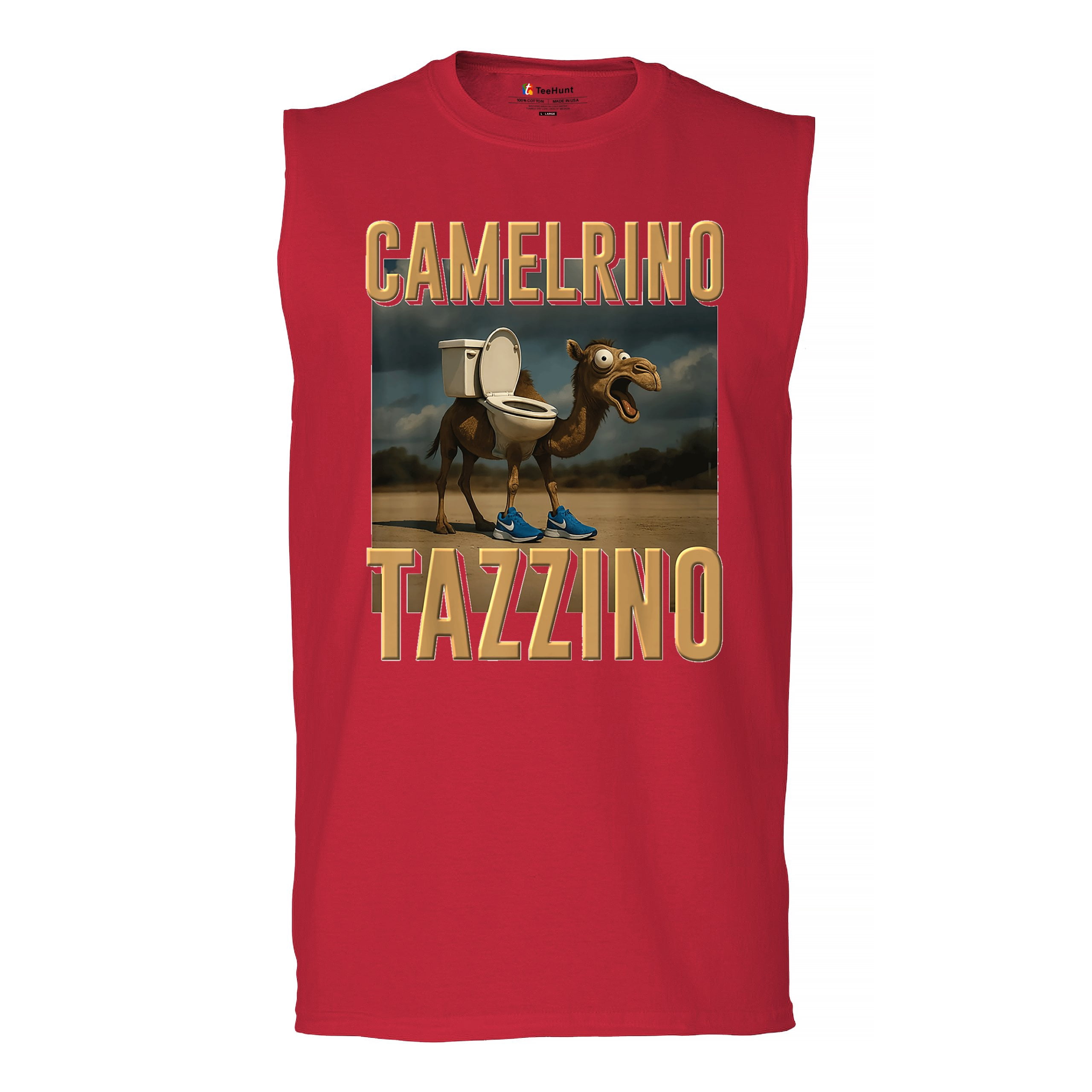 Camelrino Tazzino Men's Muscle Shirt Funny Italian Brainrot Gen Z Alpha ...
