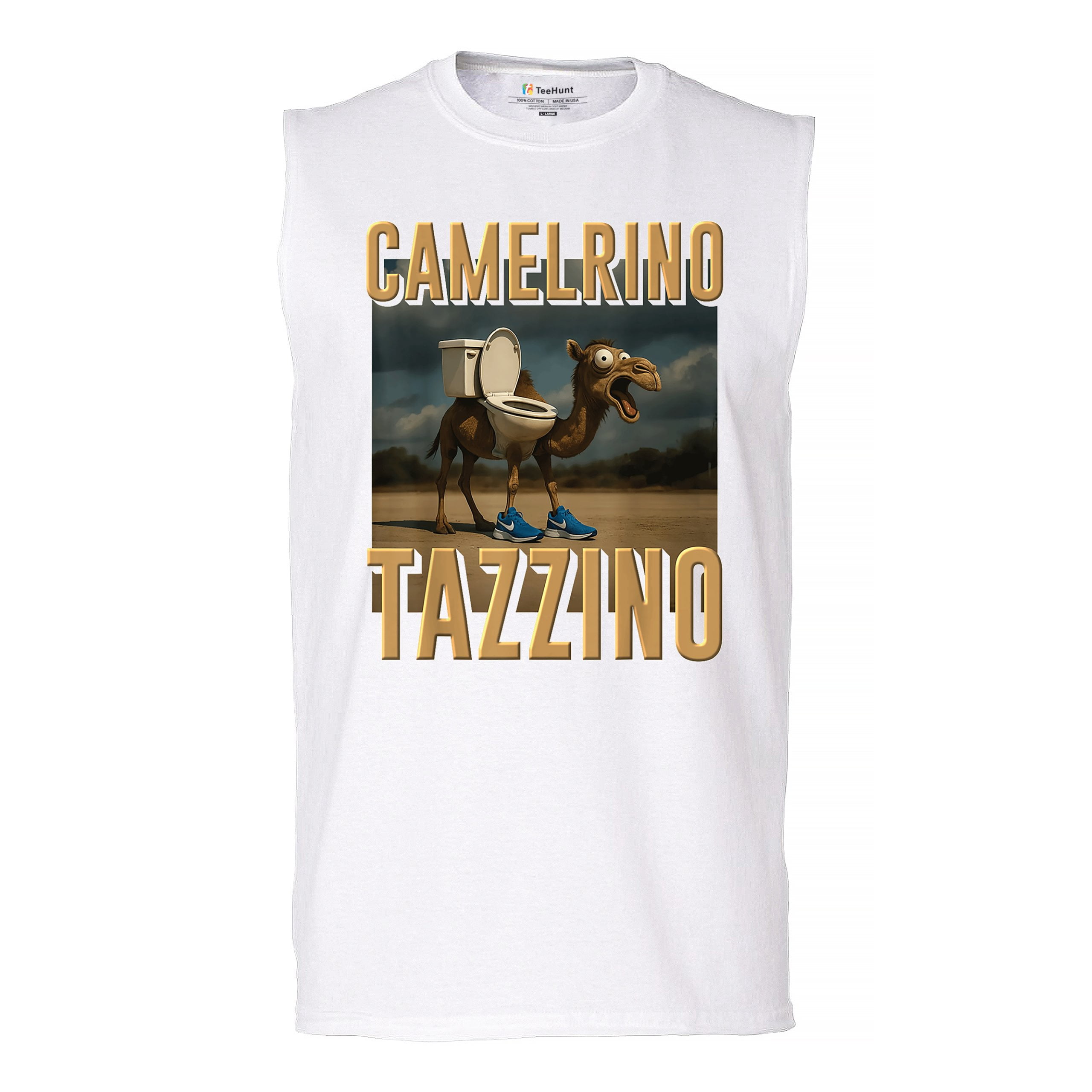 Camelrino Tazzino Men's Muscle Shirt Funny Italian Brainrot Gen Z Alpha ...