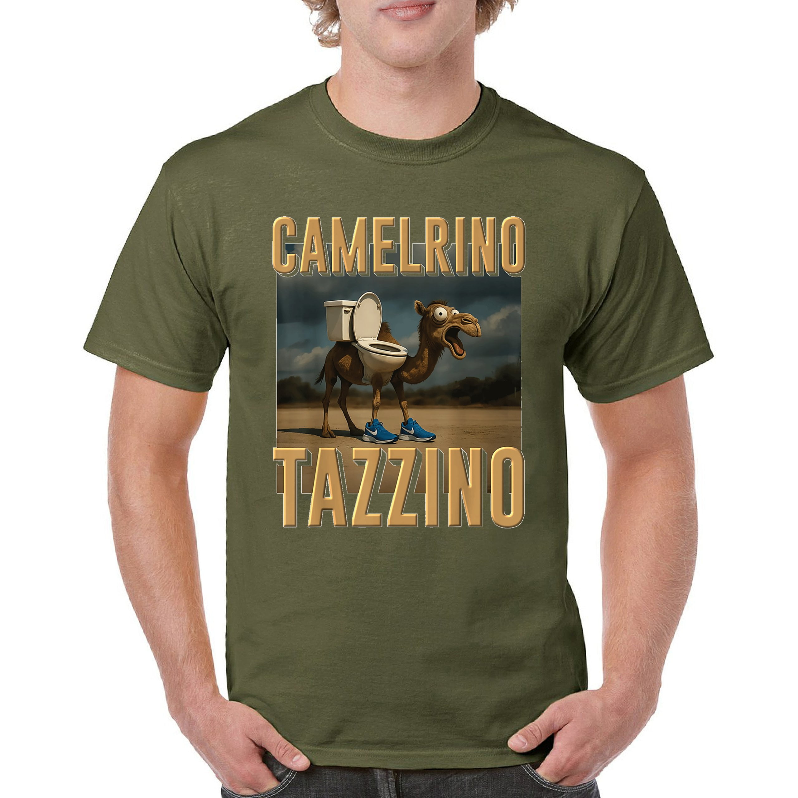 Camelrino Tazzino T-shirt Funny Italian Brainrot Gen Z Alpha Meme Men's ...
