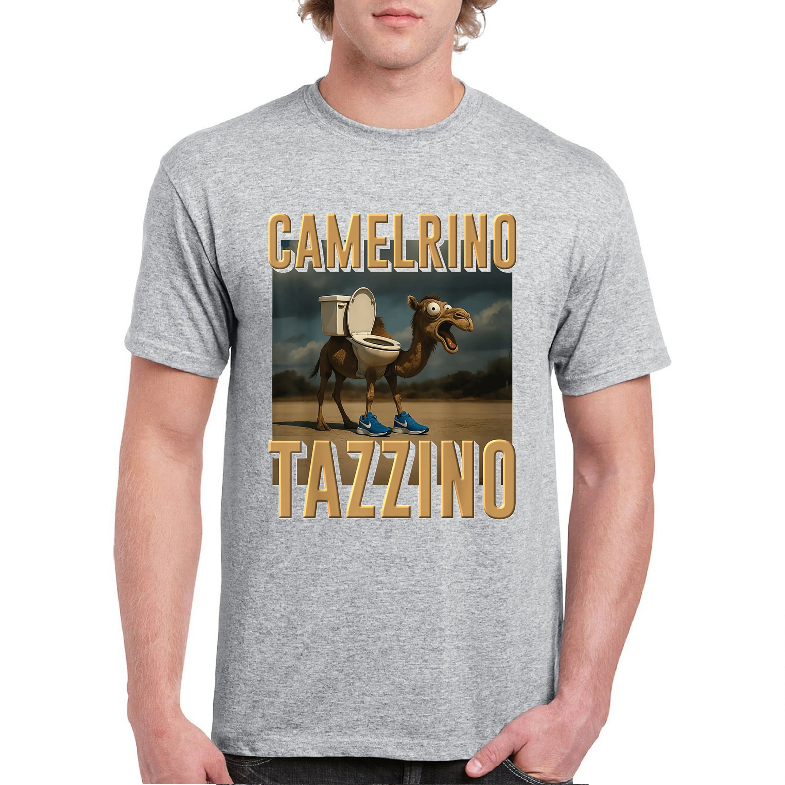 Camelrino Tazzino T-shirt Funny Italian Brainrot Gen Z Alpha Meme Men's ...