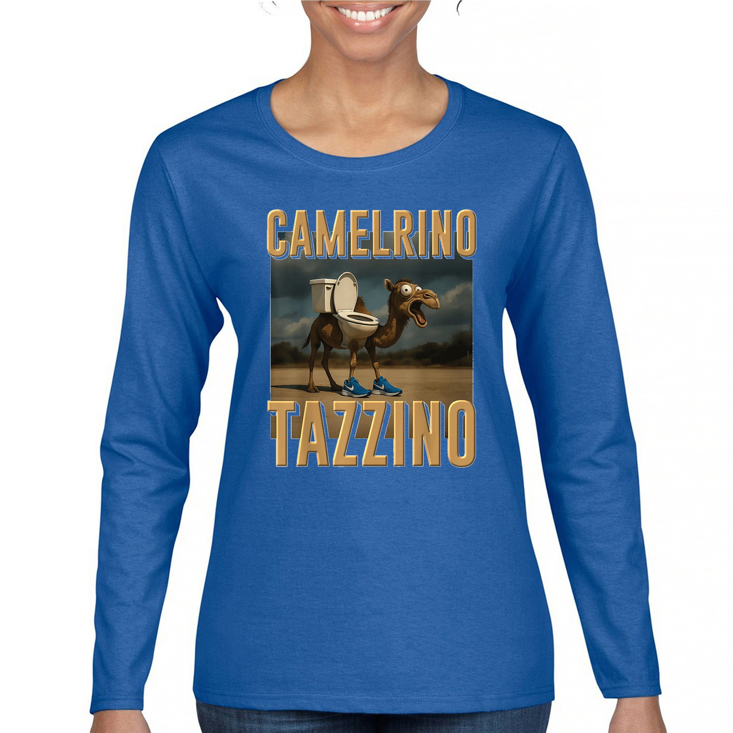 Camelrino Tazzino Women's Long Sleeve T-shirt Funny Italian Brainrot ...