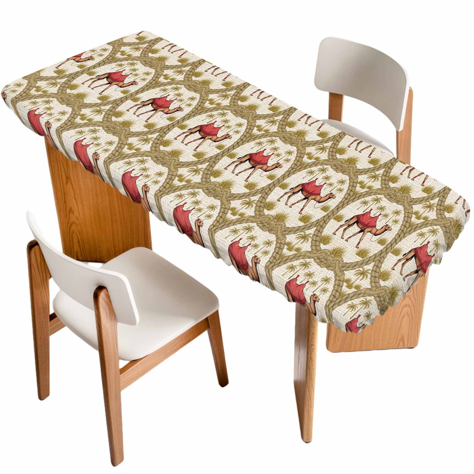 Camels Palm Trees Table Cloths for 8 Foot Rectangle Tables, Desert Date ...