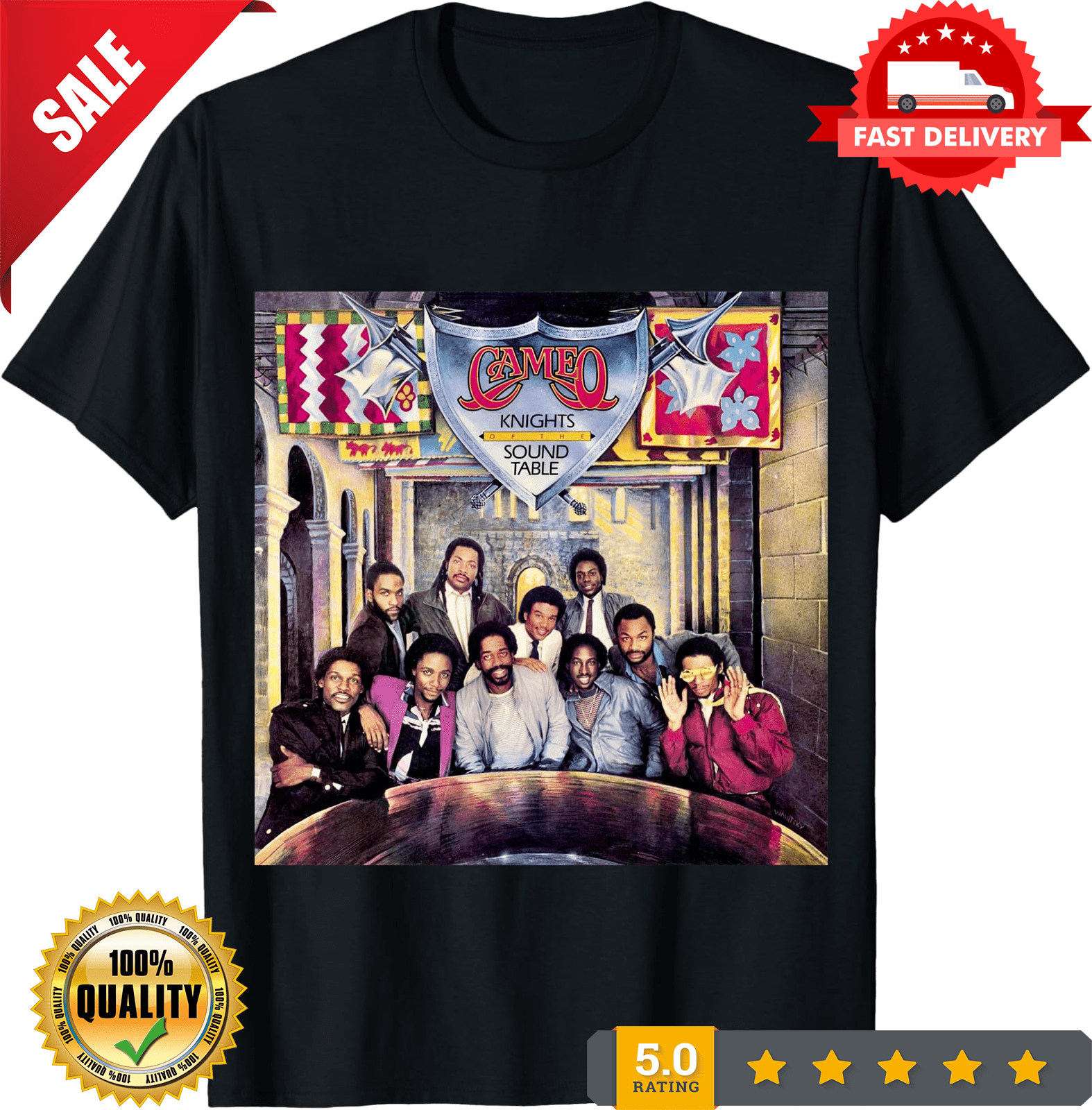 Cameo Funk Band T Shirt Word Up Candy Knights of the Sound Table Back ...