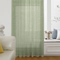 Cameo Green Retro Greek Key Sheer Curtains 72 Inch Length, Light ...