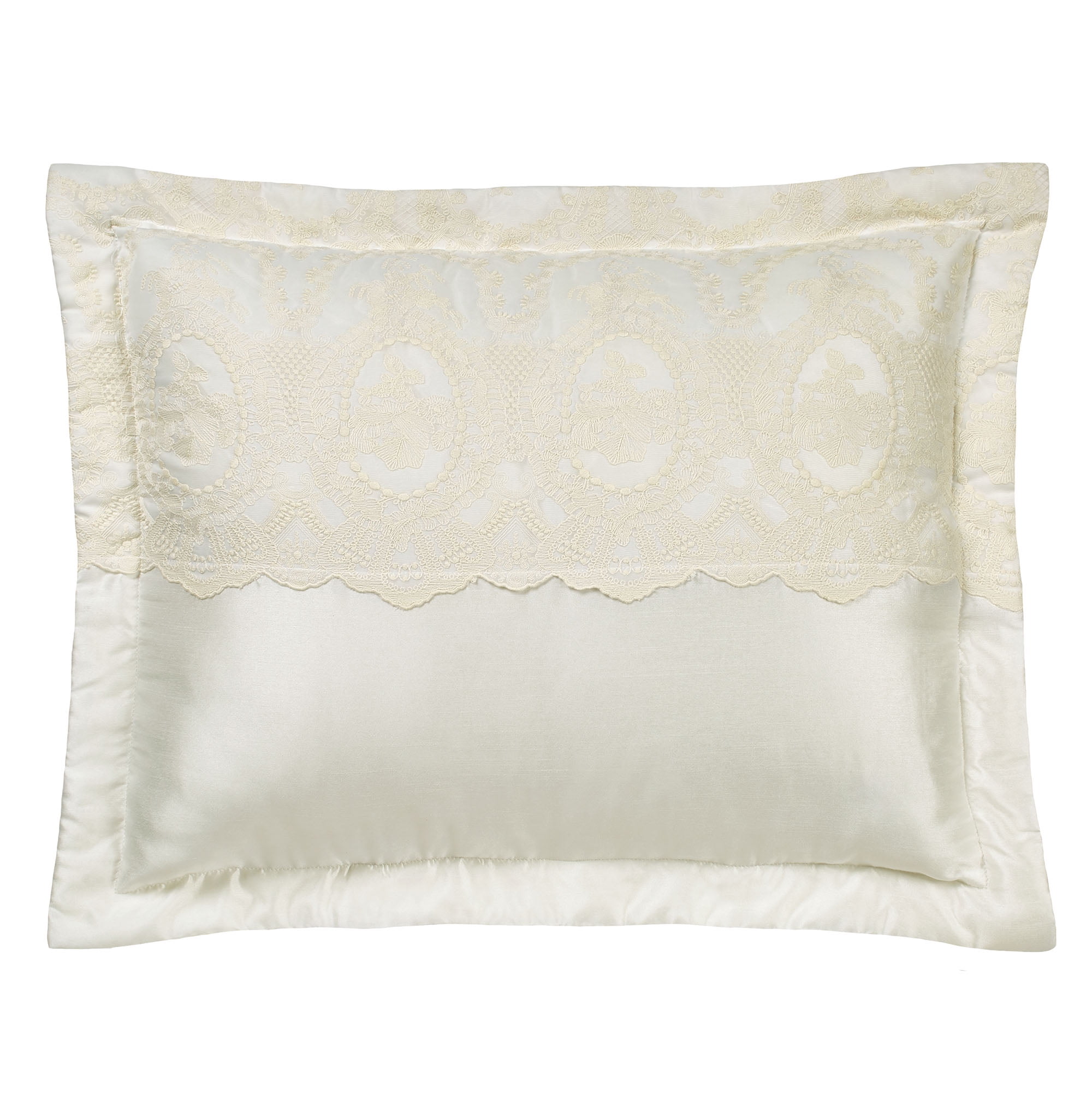 Cameo Lace Collection - Coordinating Sham - Pearl - Shabby Chic Style ...