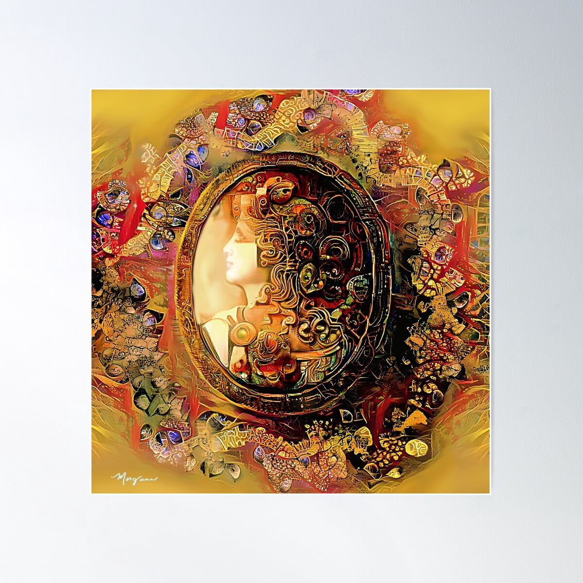 Cameo Poster Wall Art, Modern Wall Decor For Living Room Bedroom, 24x24 ...