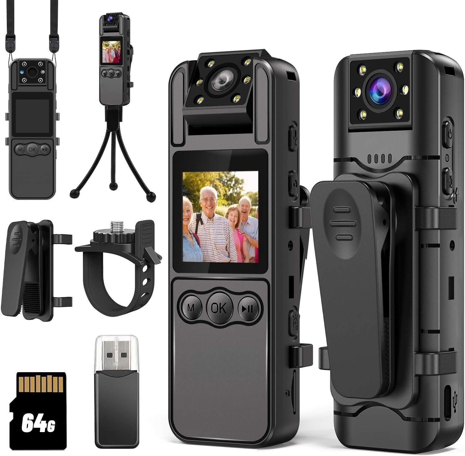 Camera with 1.4" Screen Audio and Auto Video Night Vision 1080P FHD ...