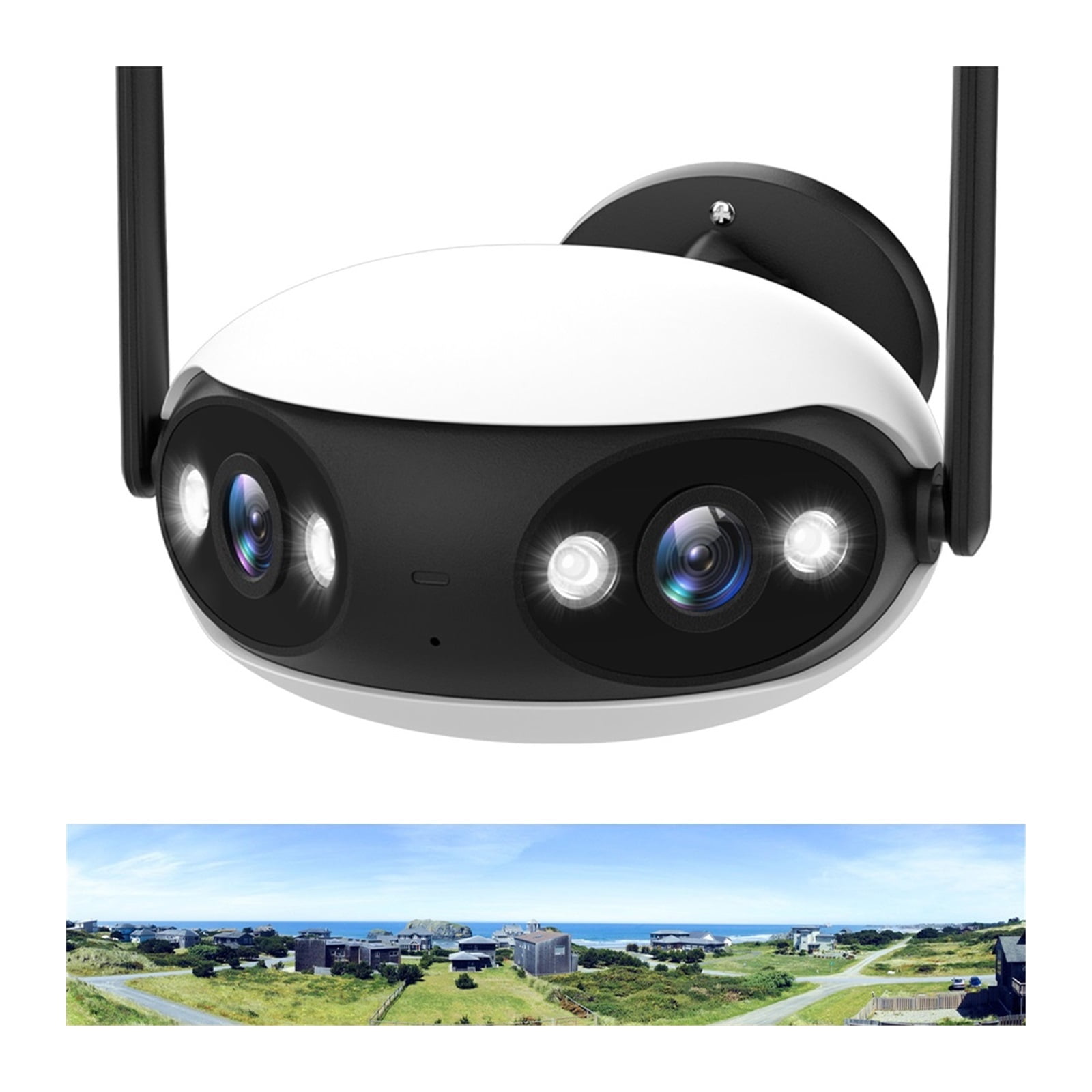 Camera 4K 8MP HD Panoramic 180° Wide View Outdoor IP Camera Dual-Lens ...