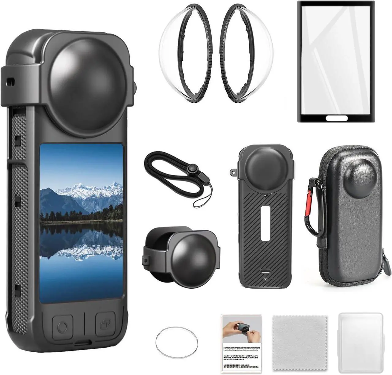 Camera Accessory Kit for Insta 360 X4 - Lens Guards, Silicone Case ...