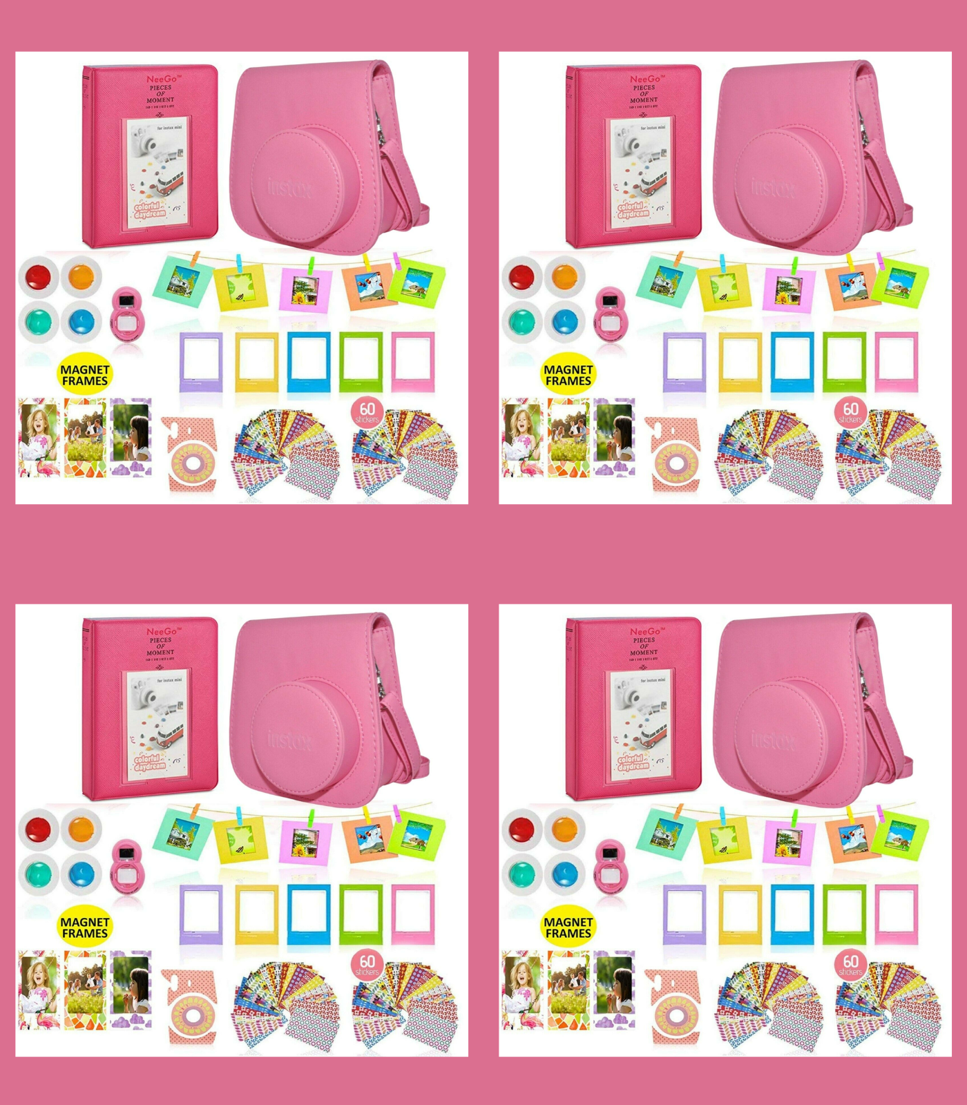 (4 pack) NeeGo Camera Accessory for Fujifilm Instax Mini Includes ...