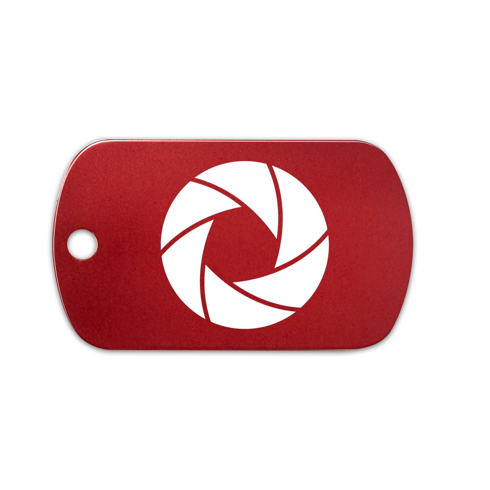 Camera Aperture GI Dog Tag Aluminum Keychain digital dslr - Red ...