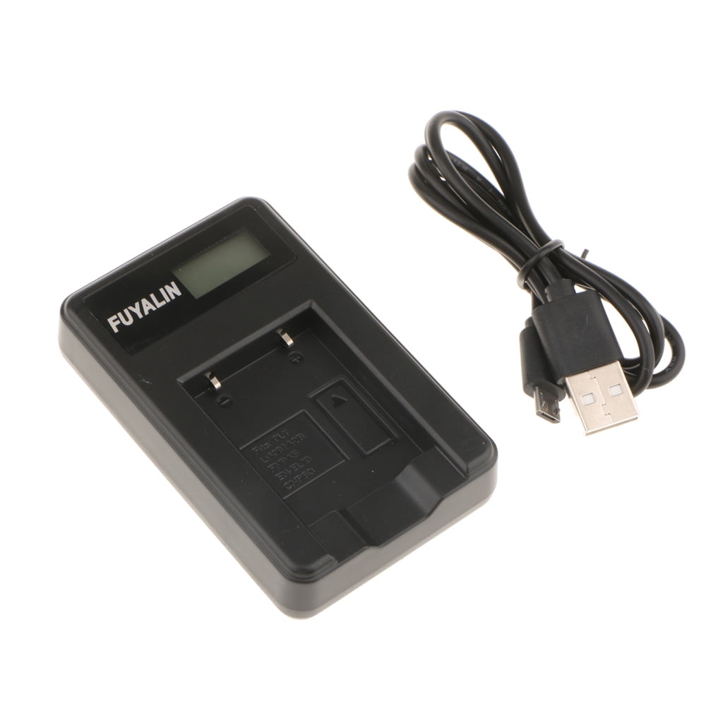 Camera Battery Charger LCD Indicator Adapter With USB Cable Connector ...