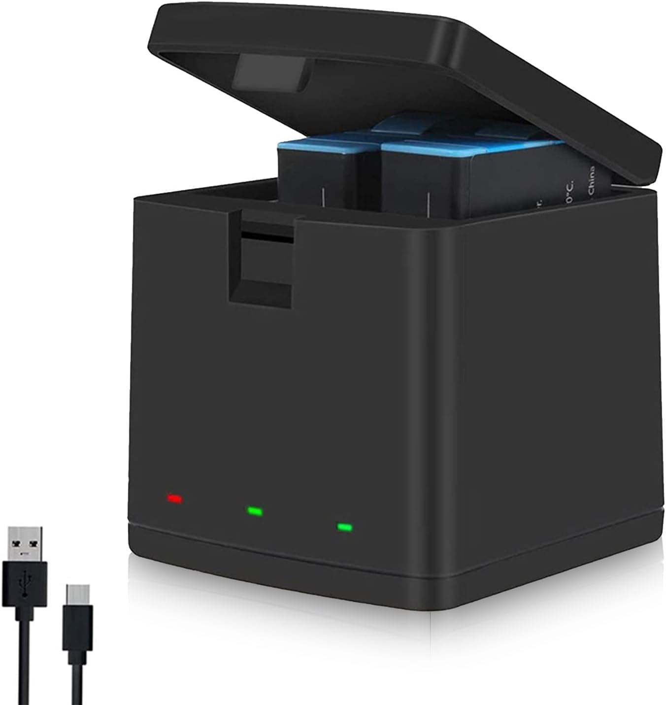 Camera Battery Charging Case Multi-Protection Flame Retardant 3-Way USB ...