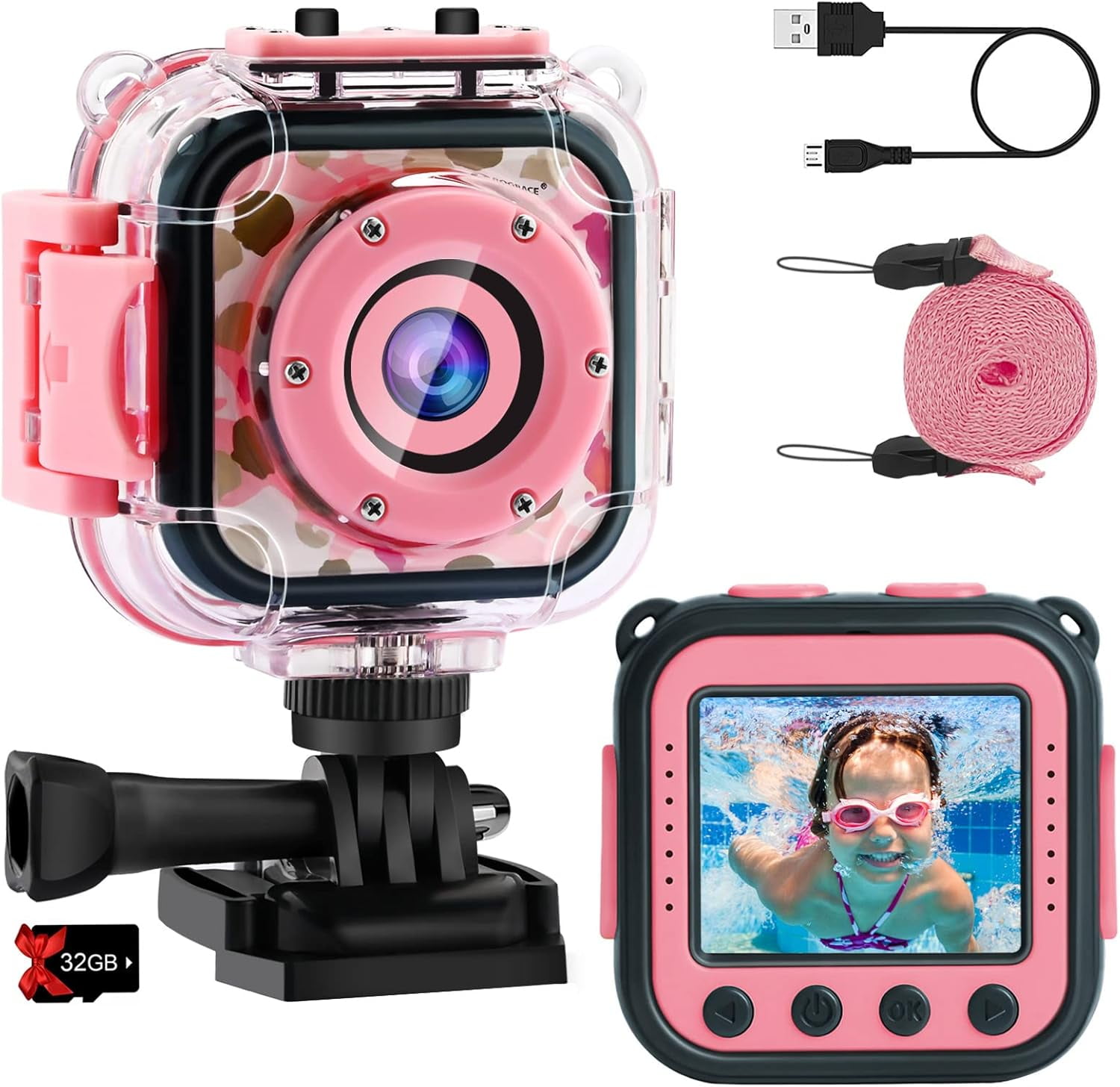 Camera - Birthday for 3-12 Year Old Girls 1080P Underwater Video Camera ...