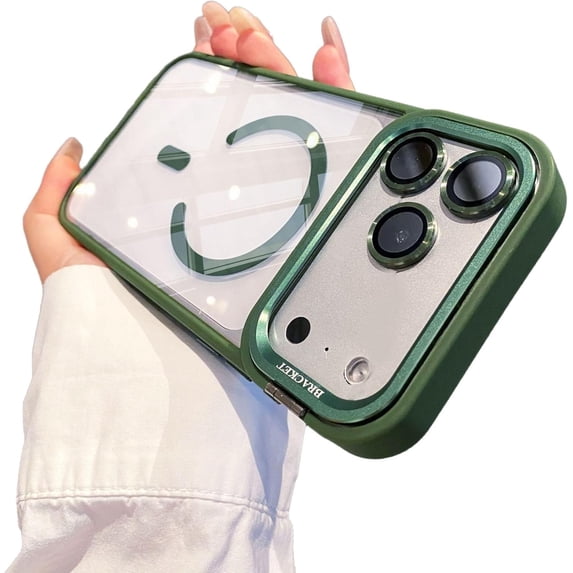 Camera Bracket Shockproof Clear Magnetic Phone Case for iPhone ...