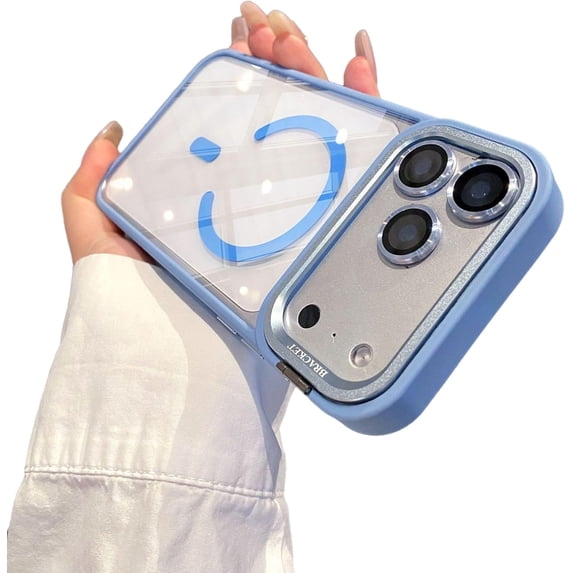 Camera Bracket Shockproof Clear Magnetic Phone Case for iPhone ...