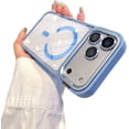 Camera Bracket Shockproof Clear Magnetic Phone Case for iPhone ...