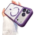 Camera Bracket Shockproof Clear Magnetic Phone Case for iPhone ...