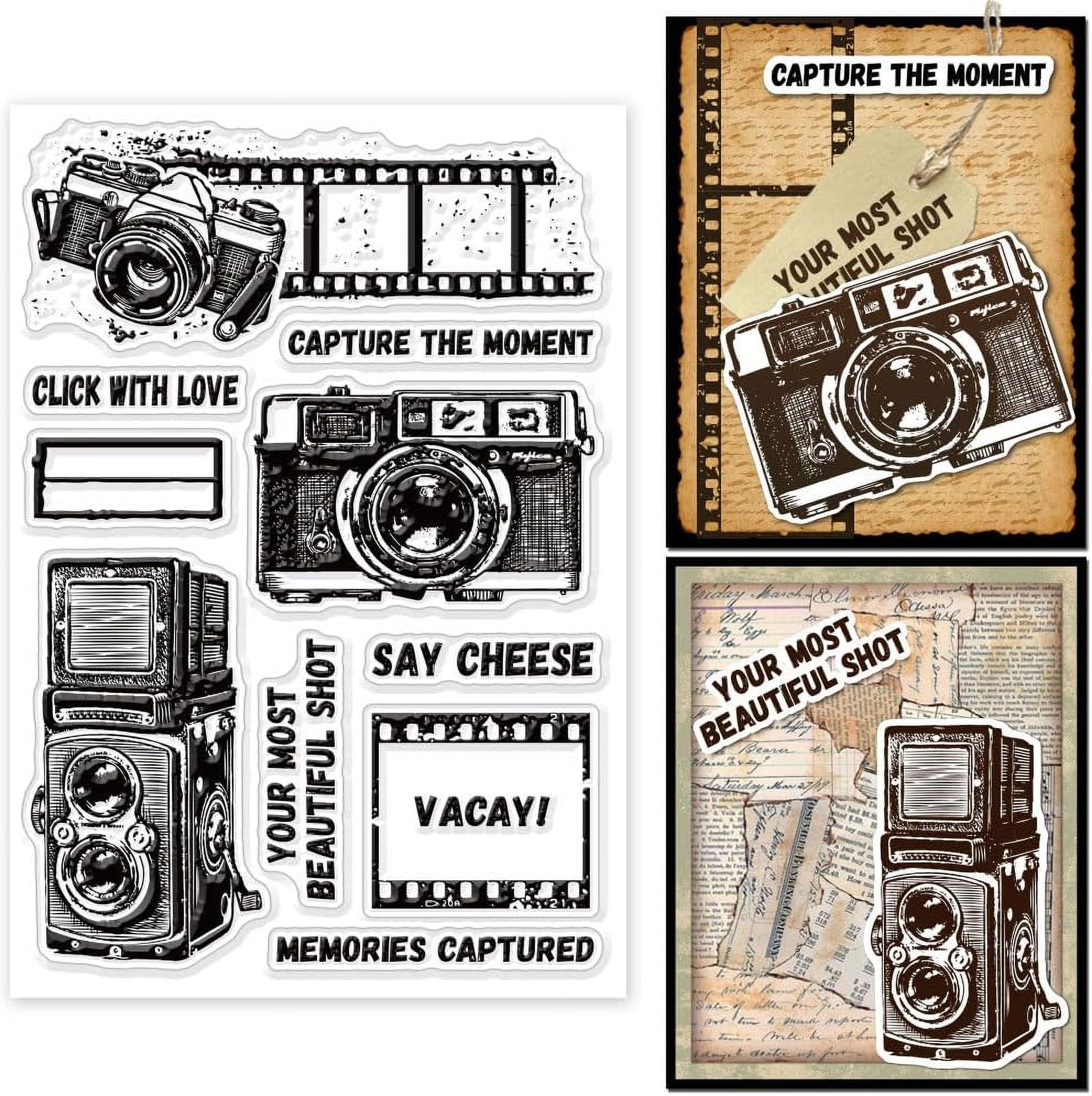 Camera Clear Stamps Photo Film Clear Stamps Vintage Camera Photo Frame ...