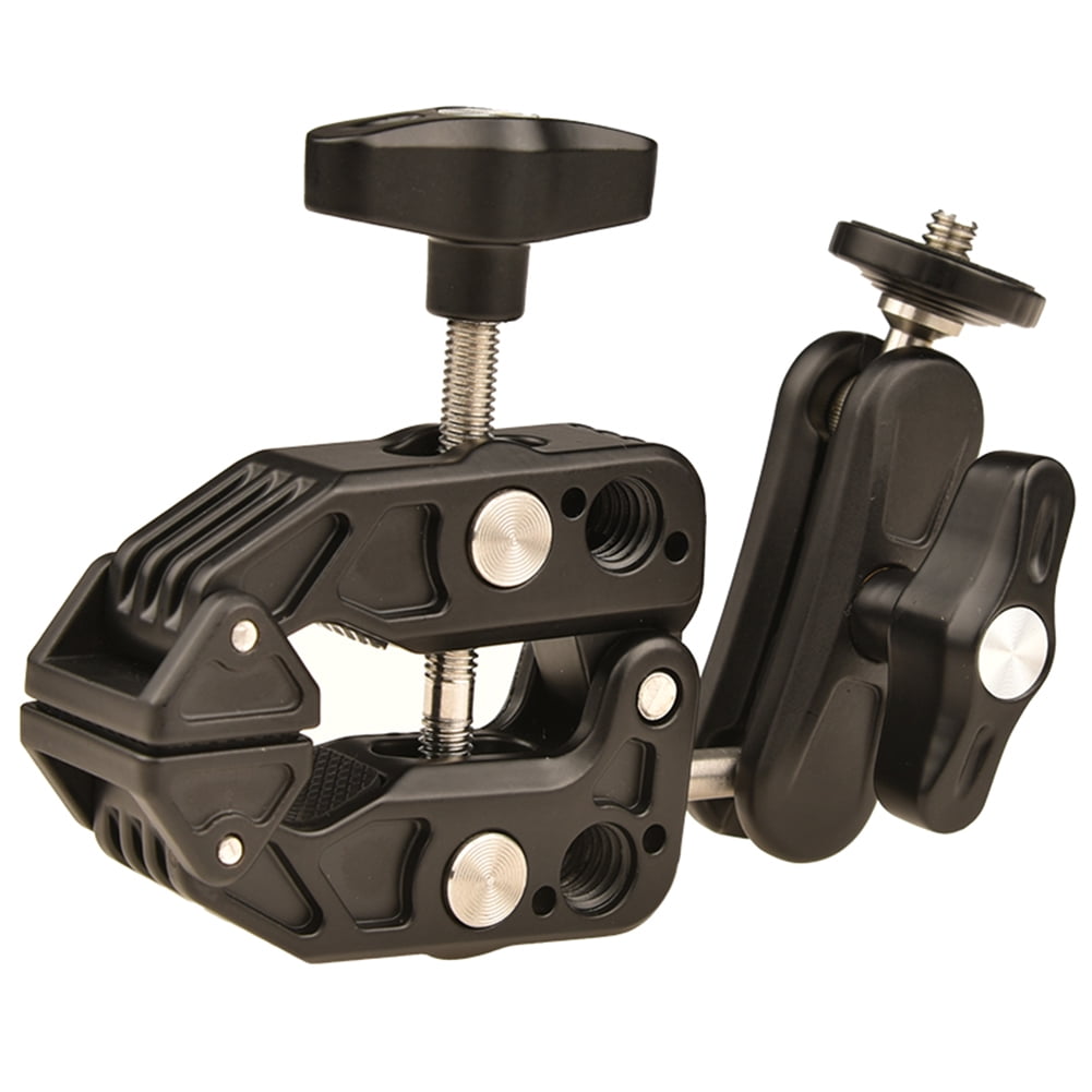 Camera Clip 360 eDgre Ball Head Magic Arm Clamp with 1/4 3/8" Holes for ...