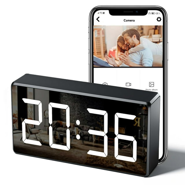 Camera Clock WiFi Camera Covert Nanny Video Recorder Mini 4K Wireless ...