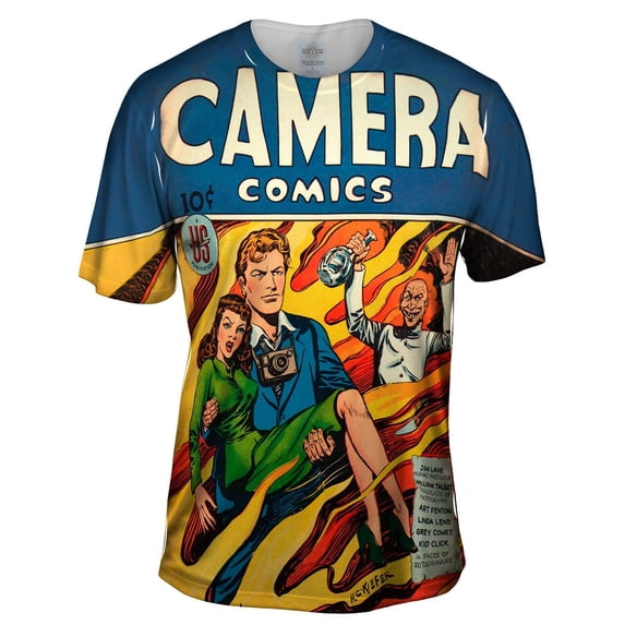 Camera Comic Retro Mens T-Shirt All Over Print - Walmart.com