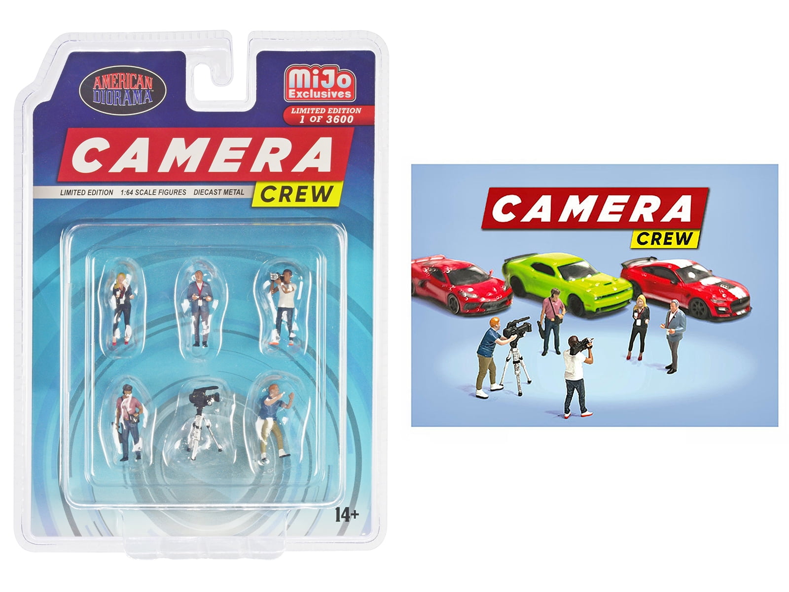 "Camera Crew" 6 piece Diecast Figure Set (5 Figures 1 camera) Limited ...