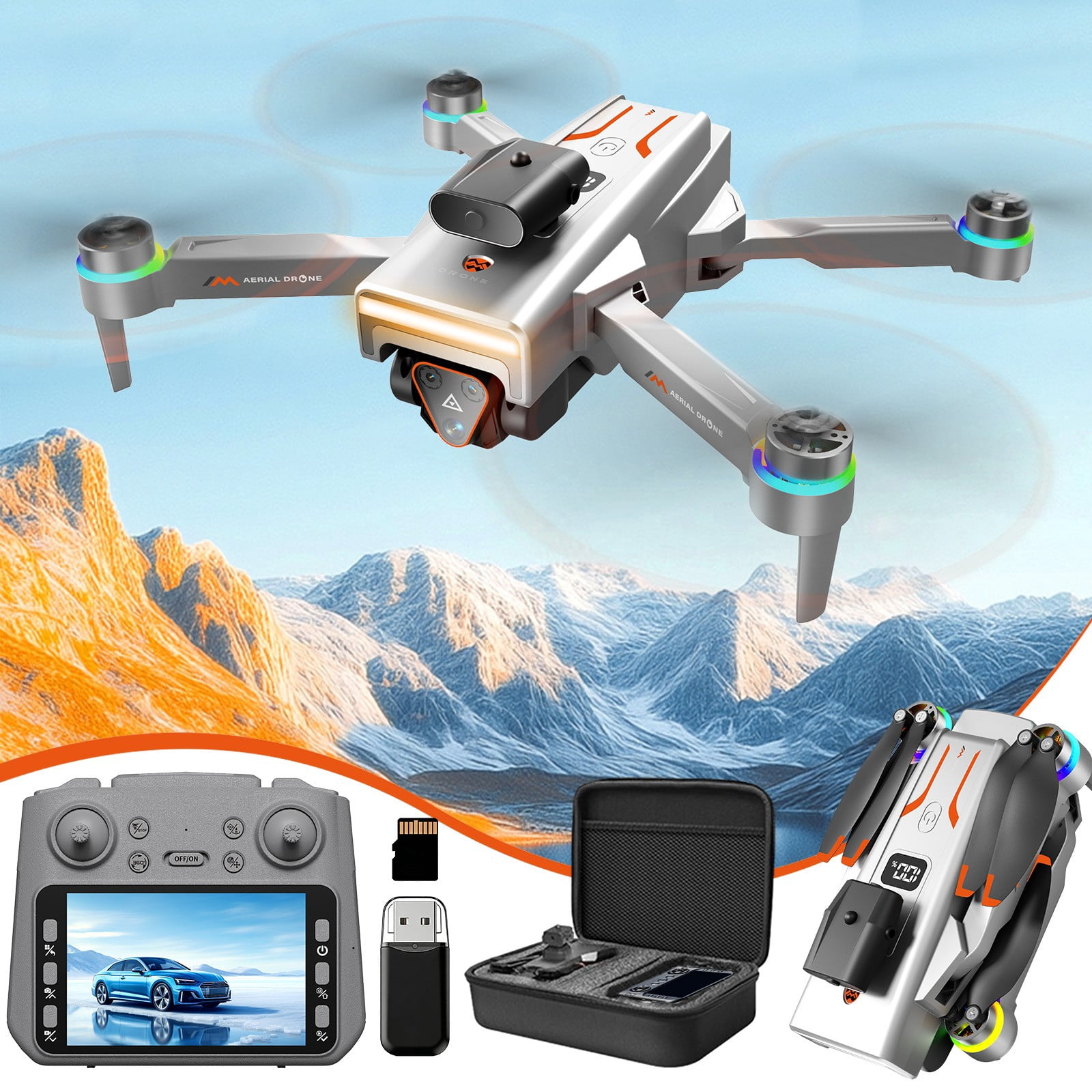 Camera Drone, Kadlawus Drone with Camera 1080P HD Foldable Quadcopter ...