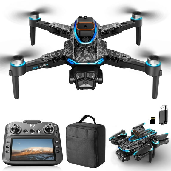 Camera Drone with 5.6 Inch Screen Remote Controller, Brushless Motors ...