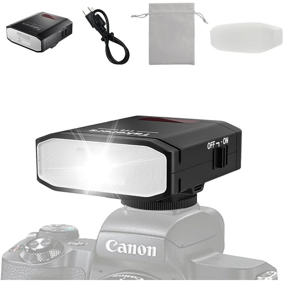 Camera Flash, Mini Flash Speedlite with GN14, 22 Levels Flash Power ...