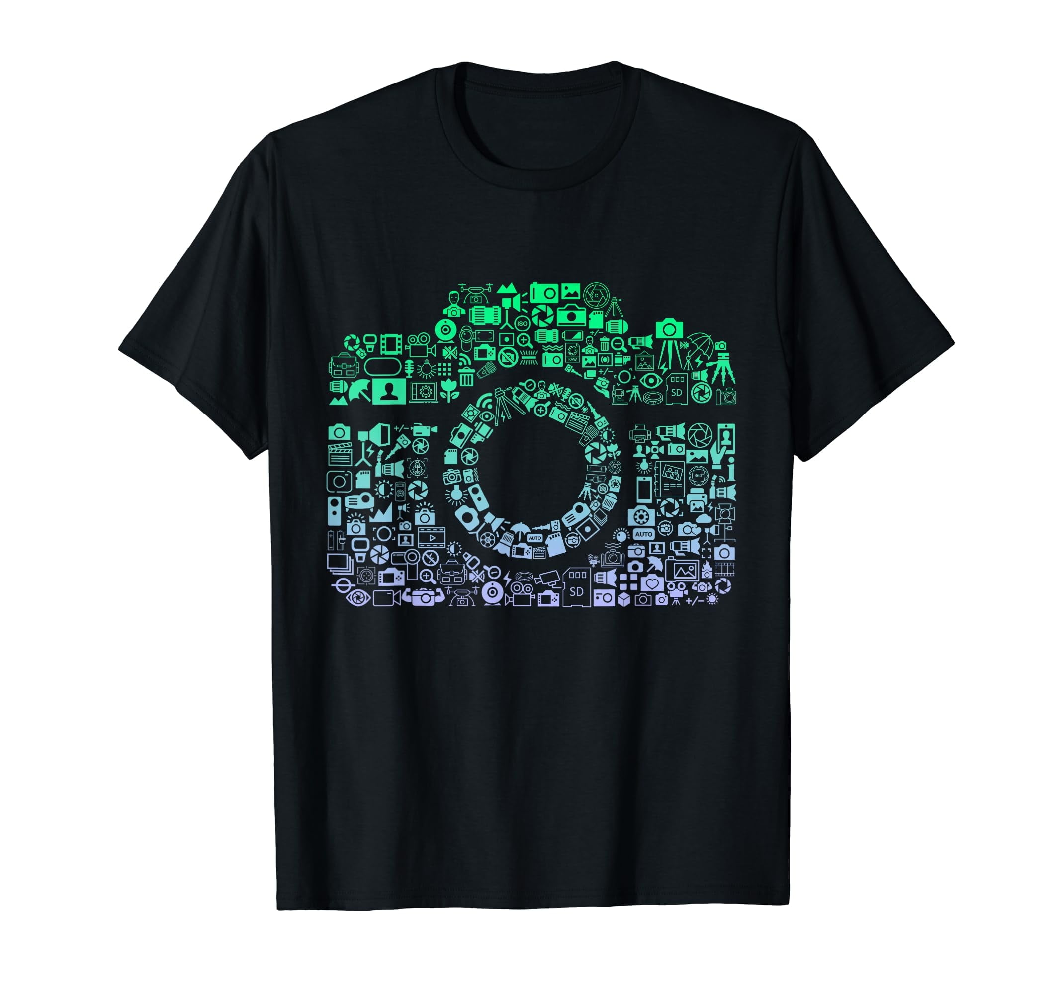 Camera Iconography Tshirt for Photographer Boys Photography Retro Men T ...