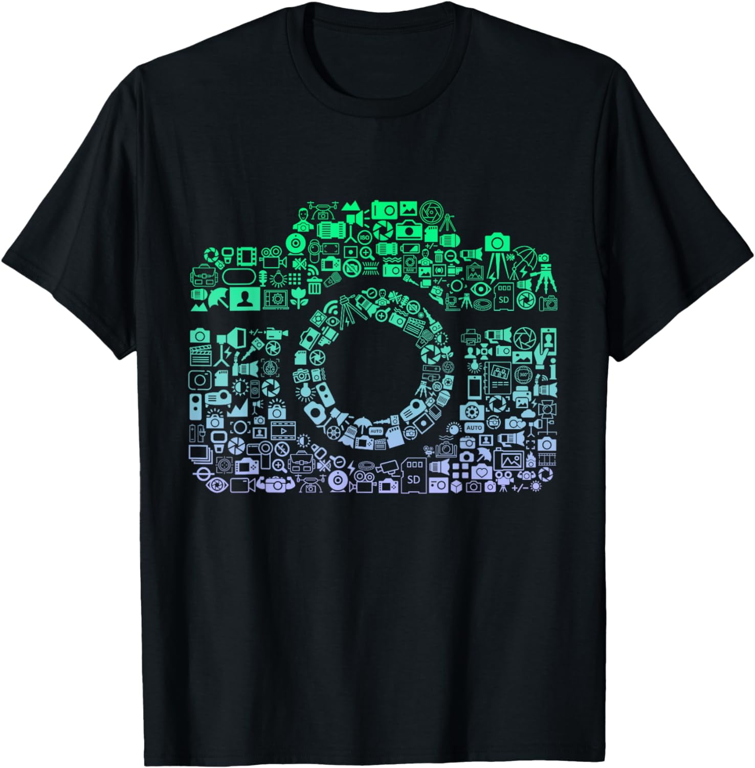 Camera Iconography Tshirt for Photographer Boys, Photography T-Shirt ...