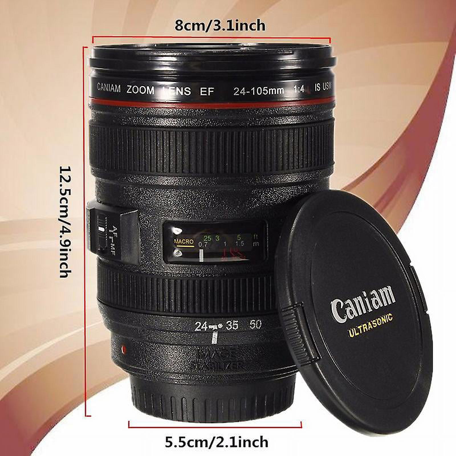 Camera Lens 480ml Travel Coffee Mug / Cup With Drinking Lid Best Gift ...