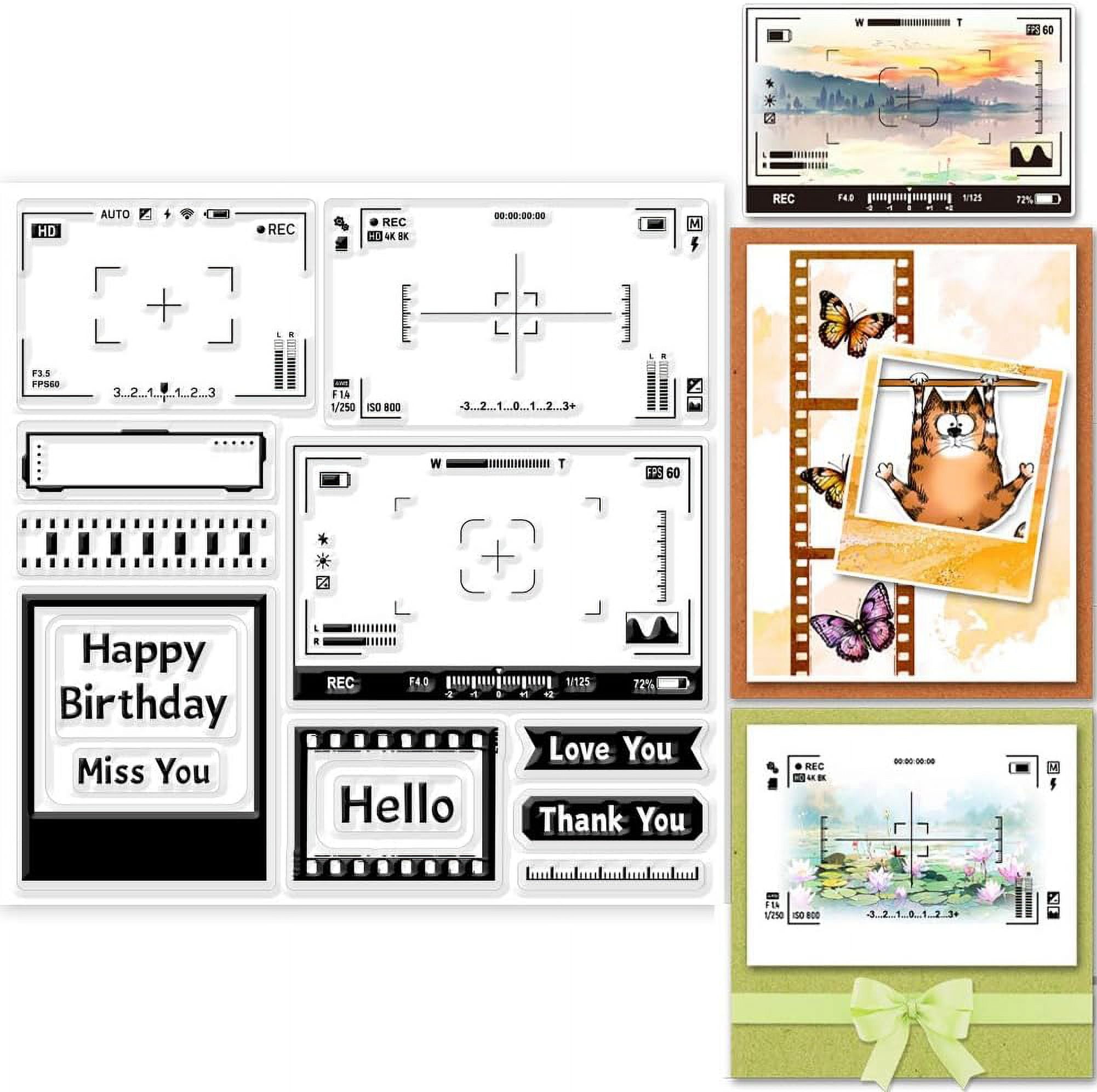 Camera Lens Clear Stamps Vintage Transparent Silicone Rubber Stamps ...