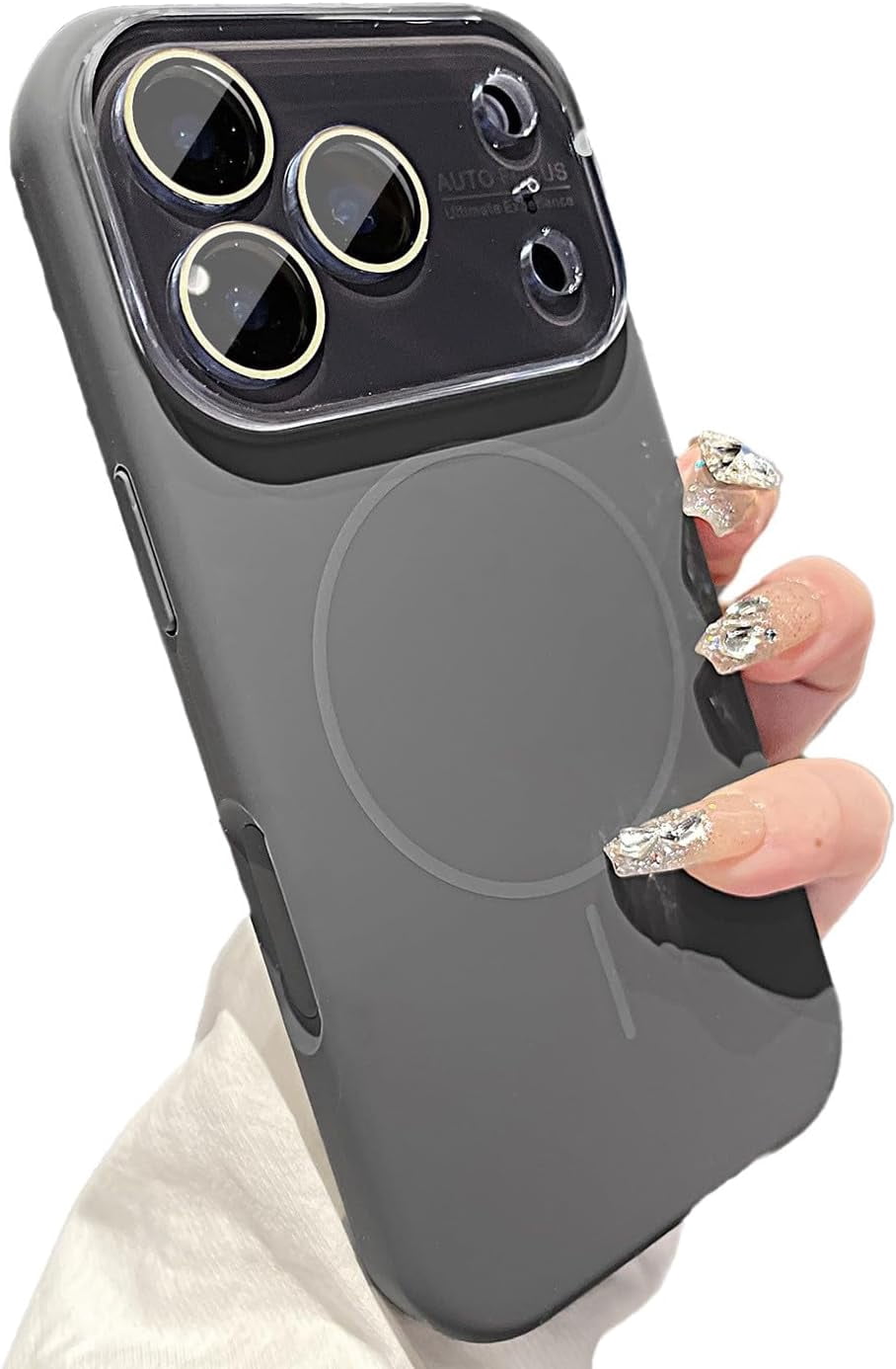 Camera Lens Protection Solid Color Magnetic Phone Case for iPhone ...