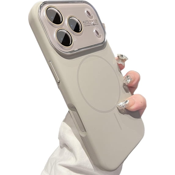 Camera Lens Protection Solid Color Magnetic Phone Case for iPhone ...