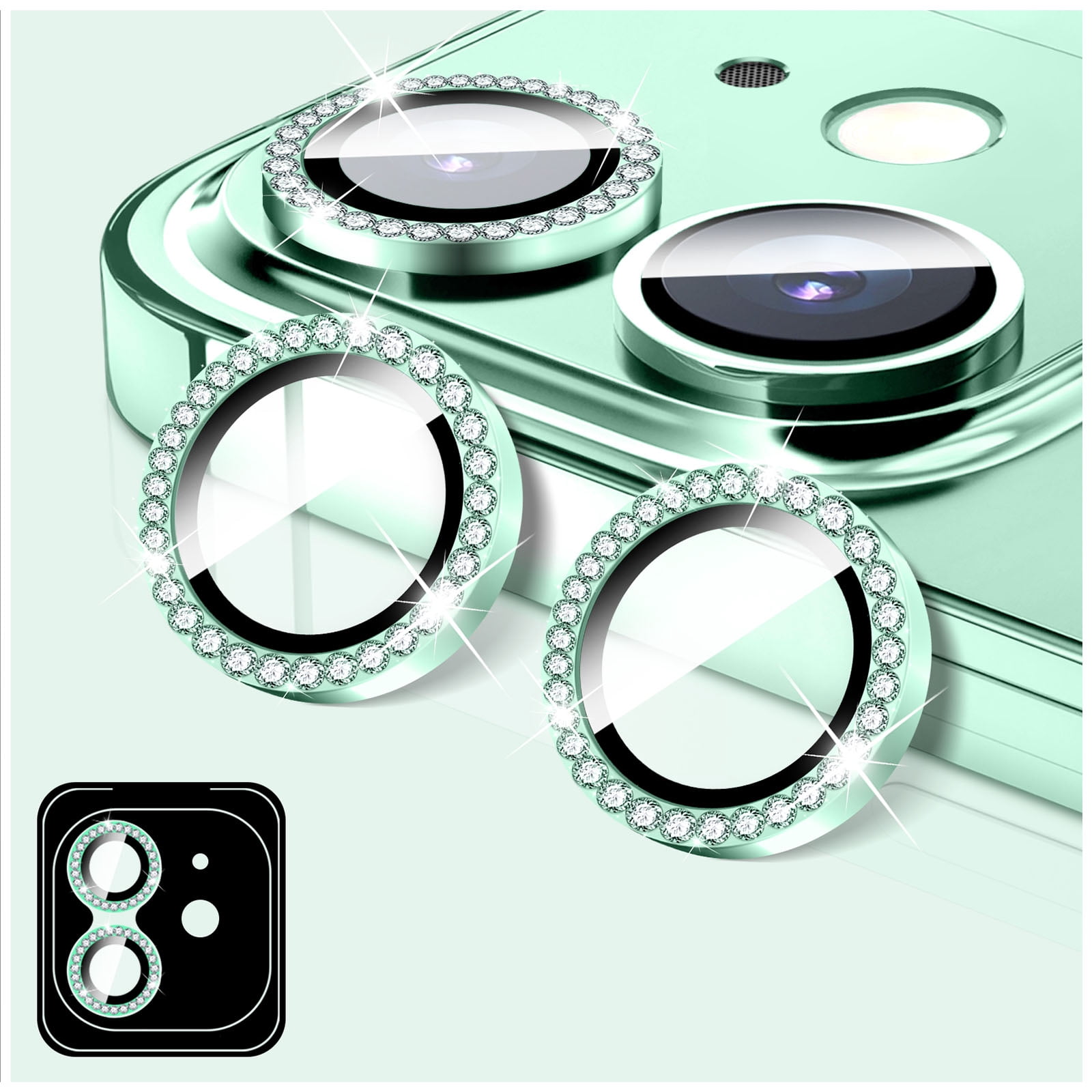 Camera Lens Protector Compatible for iPhone 11, LucBuy Diamond Tempered ...