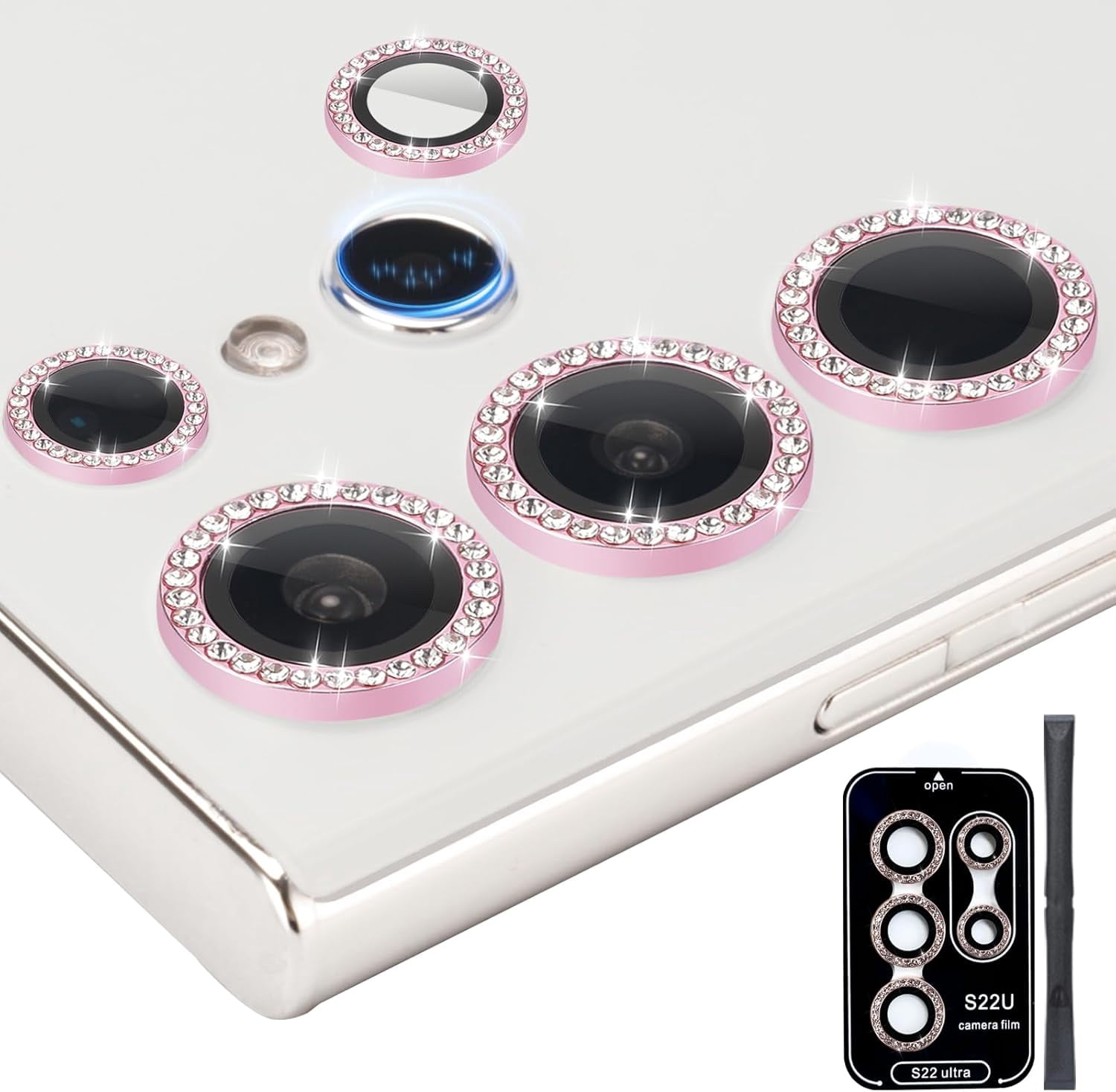 Camera Lens Protector for Samsung Galaxy S22 Ultra, Individual Tempered ...