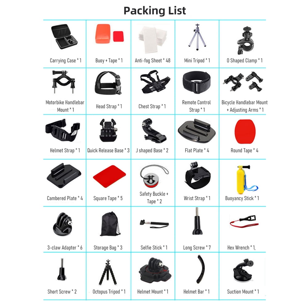 Camera Mount Kit,Camera Set With Camera Kit Dsfen 120-in-1 Compatible ...